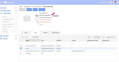 Business Policy Deployment Order With Item Dependencies Miradore