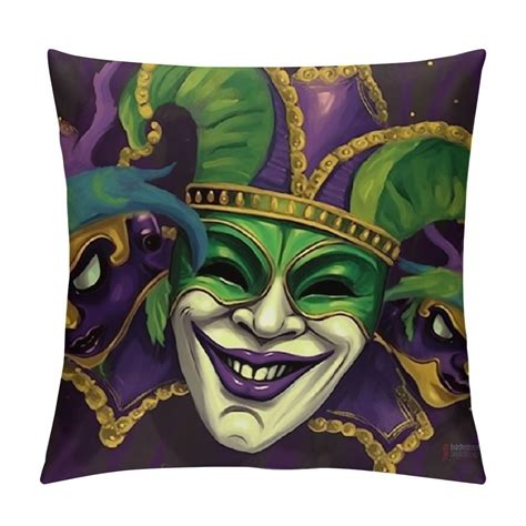 Gosmith Mardi Gras Throw Pillow Covers Mardi Gras Yall Fleur De Lis