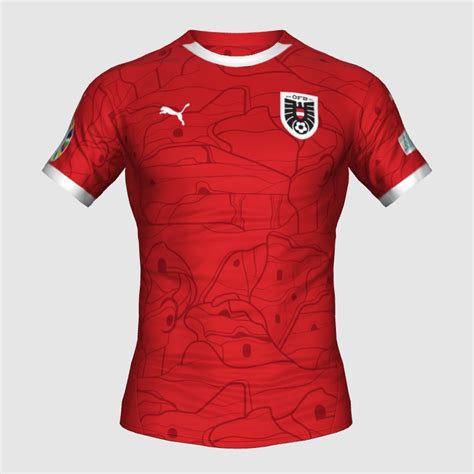 Austria Euro 2024 Home FIFA Kit Creator Showcase