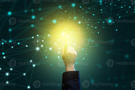 World Wide Web Internet With Connections And Female Hand Wireless Coverage Of The Planet