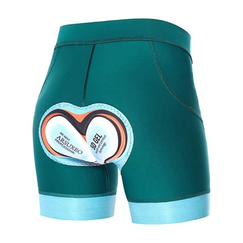 SPODENKI ROWEROWE ARSUXEO Z WKŁADKĄ ŻELOWĄ 5D DAMSKIE NA ROWER SPORTOWE XL BUTTONS