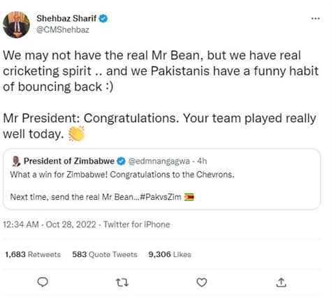 Pak Pm Shehbaz Sharif Attacks Zimbabwe President For Mr Bean Remark