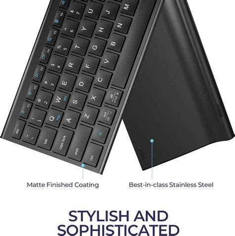 IClever GK20 2 4G Wireless Keyboard USB C Rechargeable Stainless Steel UltraSlim Full Size