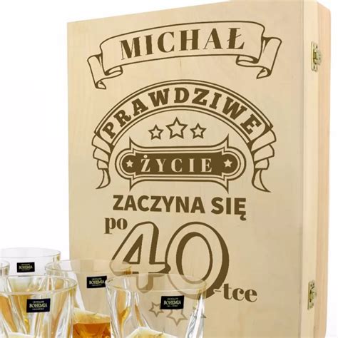 Komplet Szklanek Do Whisky Z Grawerem Na Prezent Na Urodziny Dla Niego FajnePrezentypl