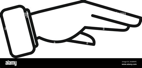 Sign Pose Icon Outline Vector Human Thumb Pinch Signal Stock Vector