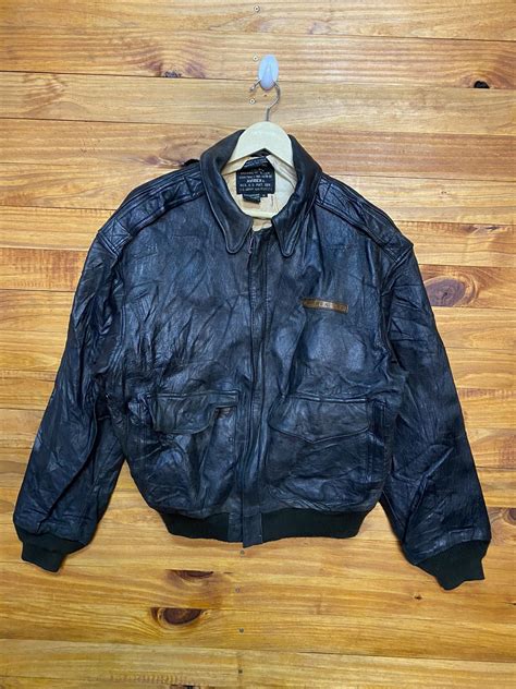 Us Air Force Vintage 80s Avirex Type A2 Leather Jacket Grailed