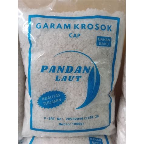 Jual Garam Krosok Kemasan Cap Pandan Laut 1kg Garam Kasar Garam Murni Garam Bahan Baku