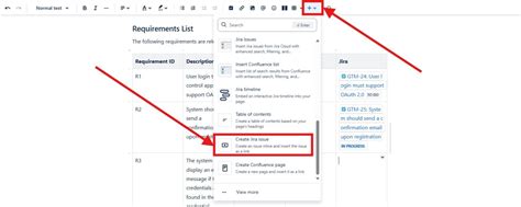 How To Create A Jira Issue In A Confluence Page The Requirements Engineer