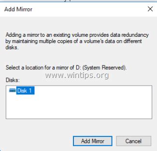 How To Mirror Boot Hard Drive On Windows 10 Legacy Or UEFI WinTips Org