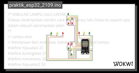 Praktik Esp32 2109 Ino Wokwi ESP32 STM32 Arduino Simulator