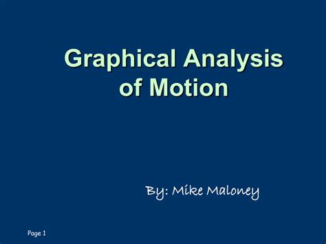 graphical analysis of motion
