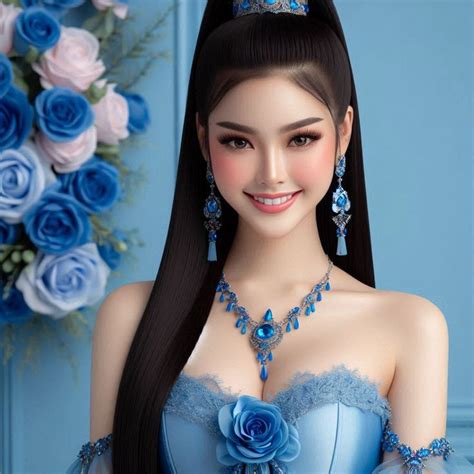 Pin By 💞🌿tavan🌿💞 On สาวสวยสวมใส่ชุดสีฟ้า In 2024 Girl Thai