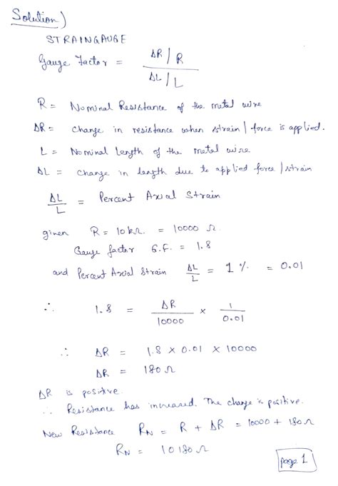 Solved Please Answer Asap 4 A Certain Metal Strain Gauge