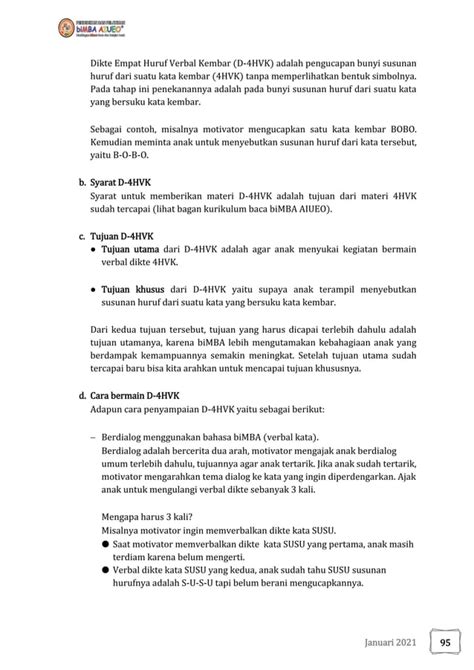 Buku Panduan Bimba Aiueo Januari 2021 Pdf