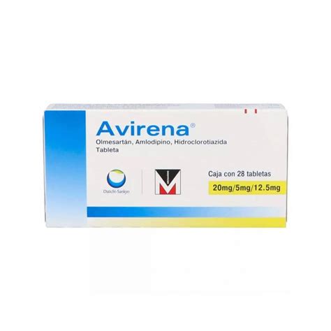 Avirena 20 Mg 5 Mg 12 5 Mg Caja Con 28 Tabletas