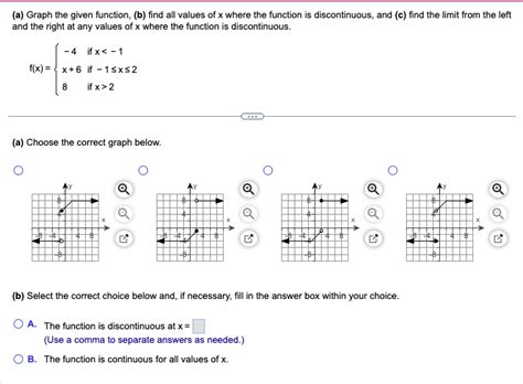 Solved A Graph The Given Function B Find All Values Of Chegg