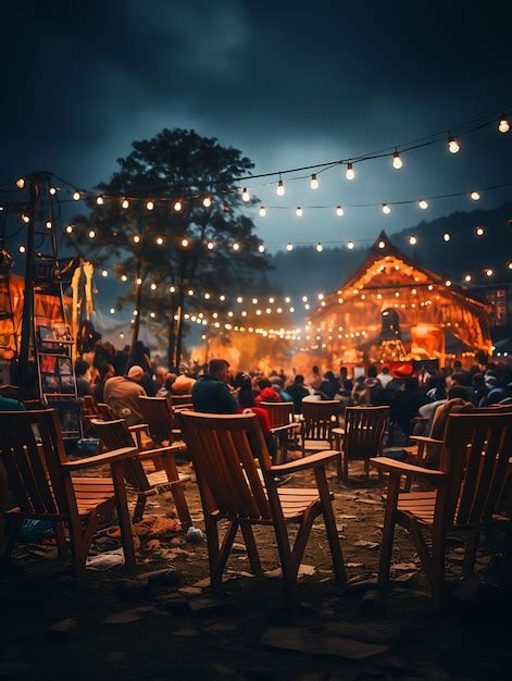 Music Festival Backdrop Stage Lights And Crowd Background Fe Creative Design Live Stream