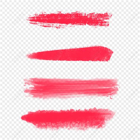 잉크 브러시 효과 일러스트수채화빨간 Png 일러스트 무료 다운로드 Lovepik
