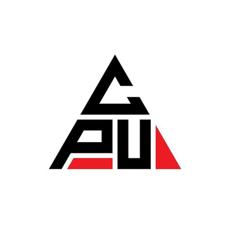 Premium Vector Cpu Triangle Letter Logo Design With Triangle Shape Cpu Triangle Logo Design