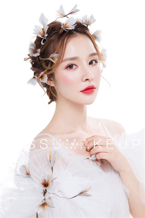 新韩风新娘妆容 医美模特
