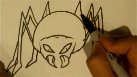 How To Draw A Spider Halloween Drawings Youtube