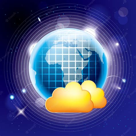 Premium Vector Cloud Computing Concept Design The Background Is Blue