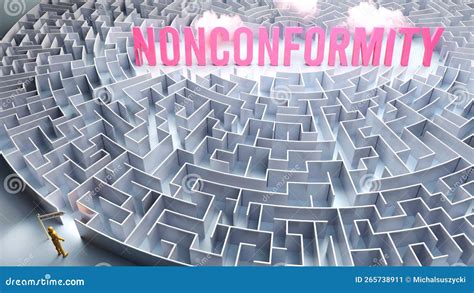 Nonconformity And A Difficult Path To It Stock Illustration