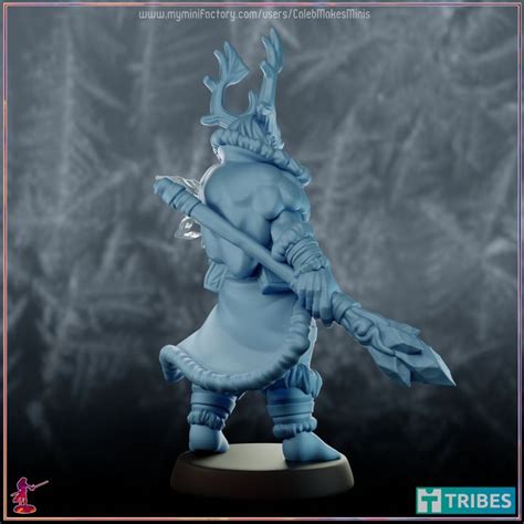 3d Printable Yonaguska Hjalbörn Druid [pre Supported] Half Giants Of The Midland Series By