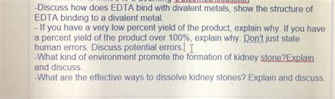 Solved Discuss How Does Edta Bind With Divalent Metals