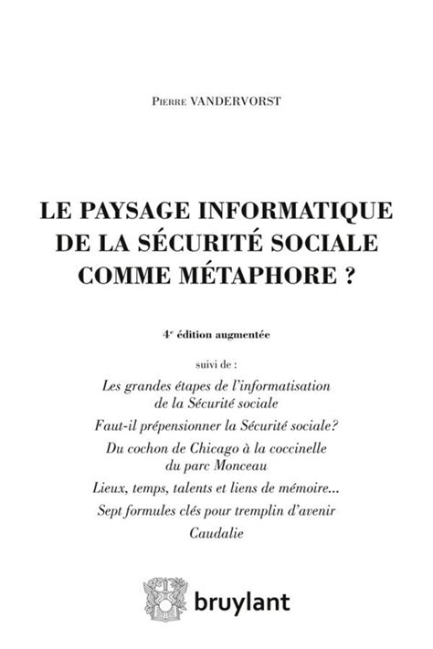 Le Paysage Informatique De La Sécurité Sociale Comme