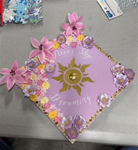 Tangled Grad Cap In 2024 Graduation Cap Decoration Diy Graduation Cap Decoration Flower