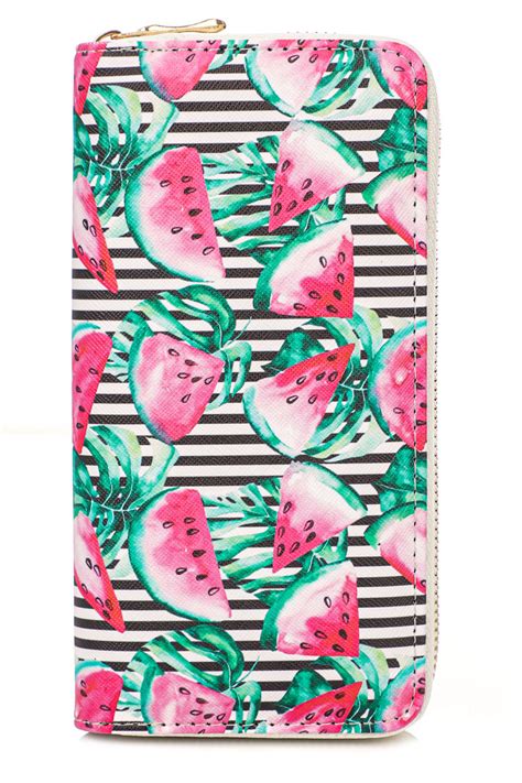 Multi Watermelon Zipper Wallet Wallets