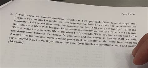 Page 3 Of 4 3 Explain Sequence Number Prediction