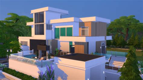 Mod The Sims Modern Hills No Cc Sims 4 House Design Sims Hou