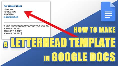 HOW TO Easily Create A Professional LETTERHEAD TEMPLATE In Google