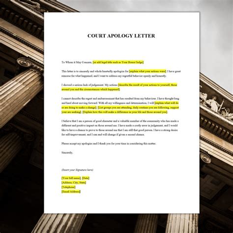 Apology Letter Judge Apology Letter Court Apology Letter Court