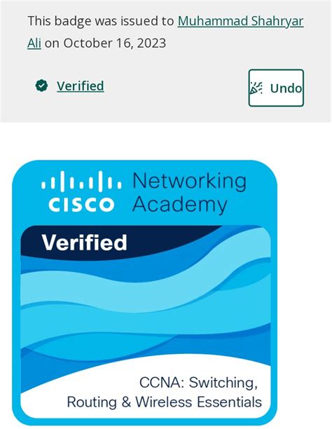 Muhammad Shahryar On Linkedin Verified From Cisco