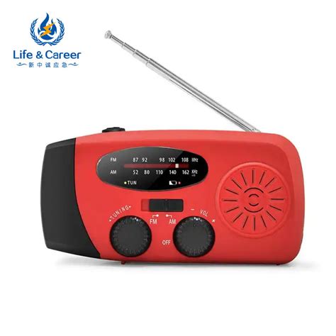 2000mAh Rechargeable Emergency Radio Solar Power Am/FM/Wb Radio Four ...