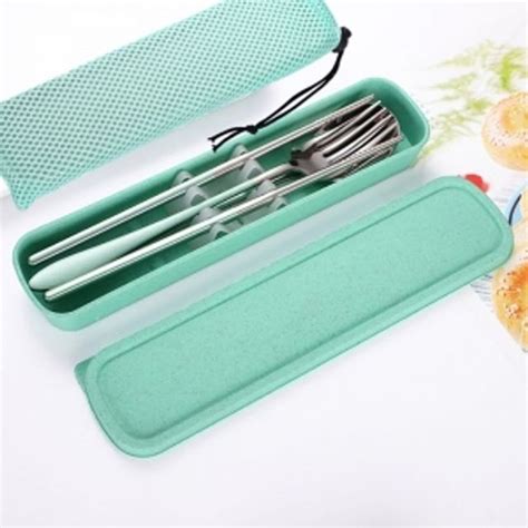 하이쿠킹 N2285c7ccb8 휴대용 수저 포크세트 도시락 수저통 그린 홈플러스 택배배송
