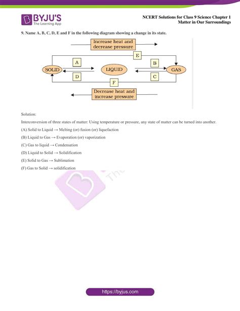 NCERT Solutions For Class 9 Science Chapter 1 Matter In Our Surroundings