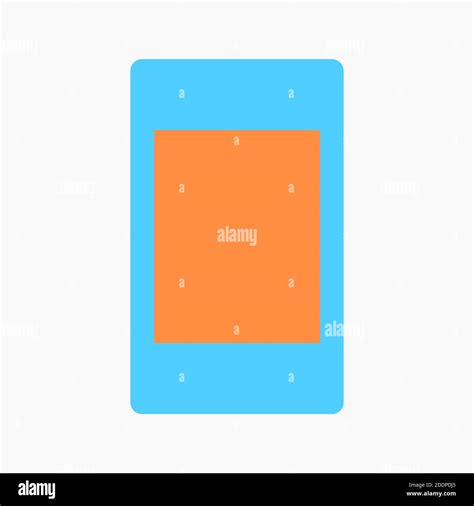 Mobile Phone Icon With Portrait Orientation As Symbol For Locked Orientation Isolated On White