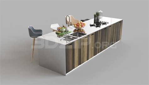 6147 Free 3d Kitchen Island Model Download 3dzip 3d Model Free