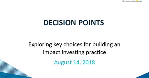 Decision Points Exploring Key Motivations And Approaches To Building