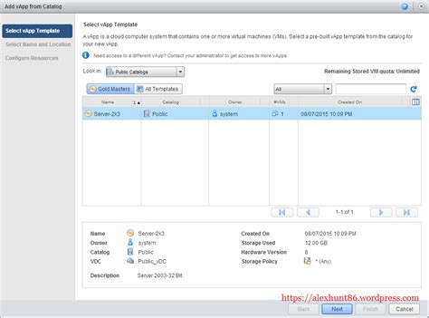 Building A Private Cloud With VCloud Director Part Deploying VApps From Catalogs
