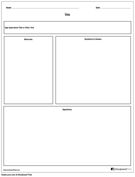 Experiment laboratórny List Všeobecné Storyboard