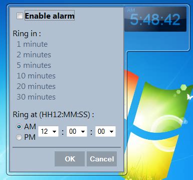 Windows Sidebar Alarm Clock Gadget WindowsObserver Com