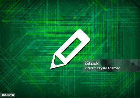 鉛筆圖示綠色背景向量圖形及更多圖示圖片 圖示 插圖 標誌 Istock