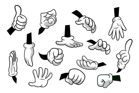 Cartoon Hands Set Custom Designed Illustrations ~ Creative Market