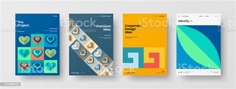 비즈니스 프리젠 테이션 벡터 A4 수직 방향 전면 페이지 모형 세트 기업 보고서 커버 추상 기하학적 일러스트 디자인 레이아웃 번들 회사 Id 브로셔 템플릿 컬렉션입니다 0
