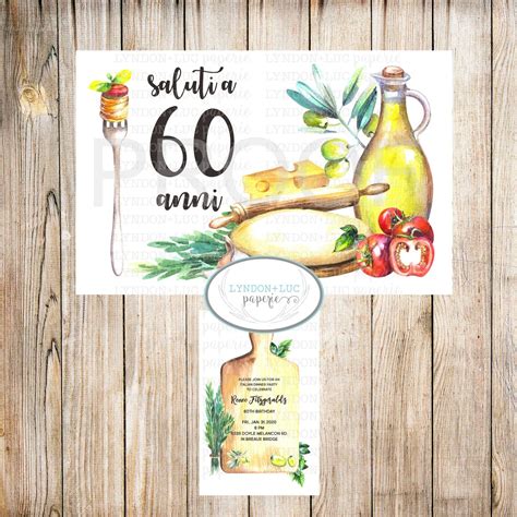 Italian Dinner Party Invitation Etsy